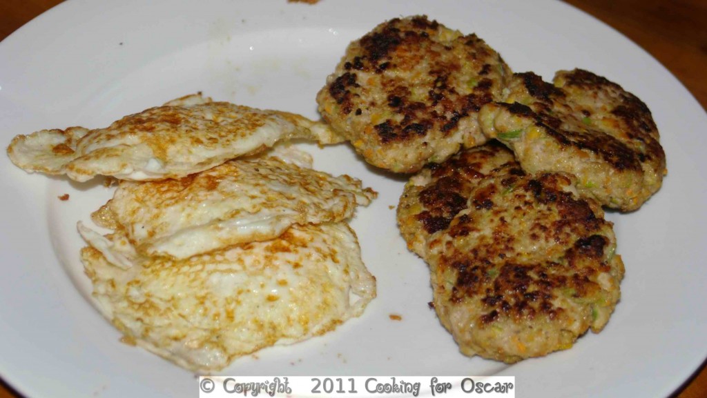 Chicken Rissoles and Fried Eggs – Cooking for Oscar